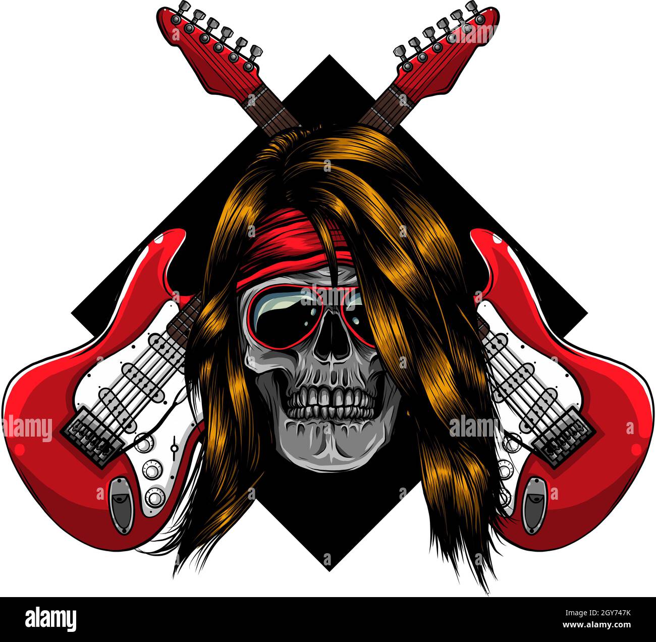 Guitar tattoo illustration hi-res stock photography and images - Alamy