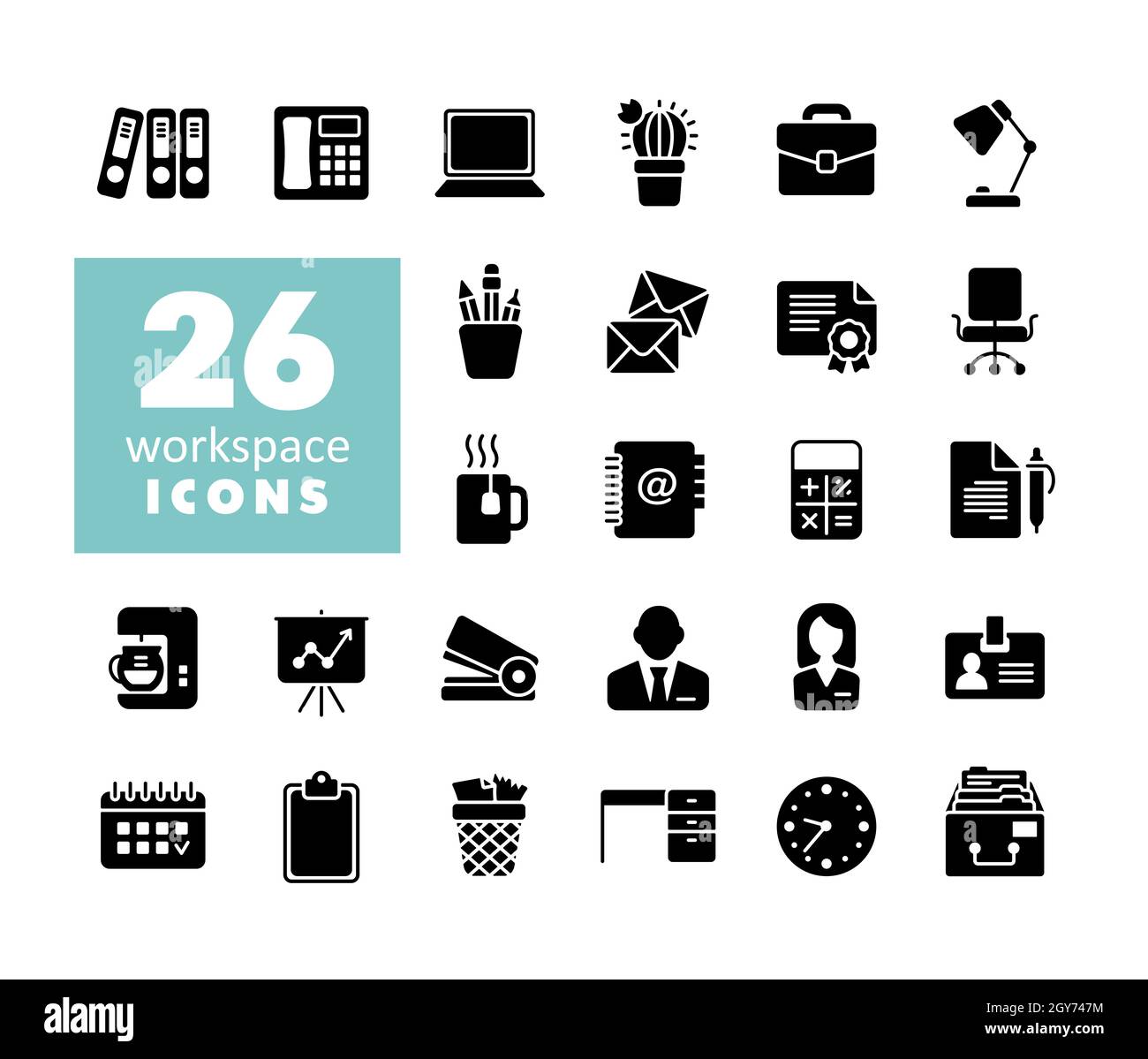 Workspace outline glyph icon. Workspace sign. Graph symbol for your web ...