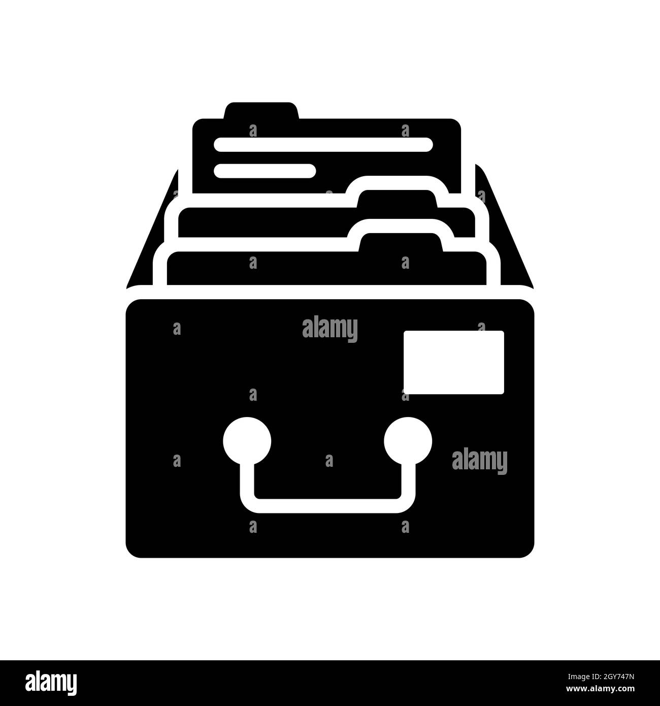 Filing cabinet icon Black and White Stock Photos & Images - Alamy
