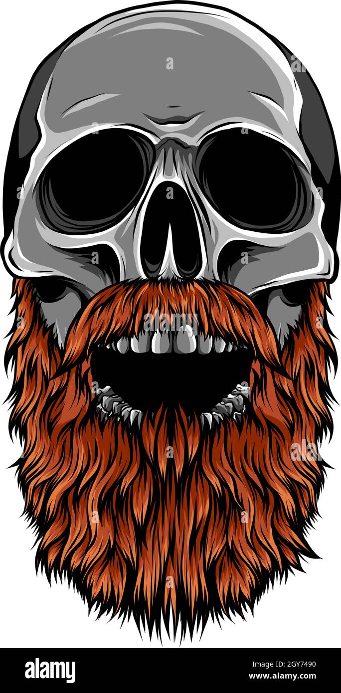 Bearded skull vector hi-res stock photography and images - Alamy
