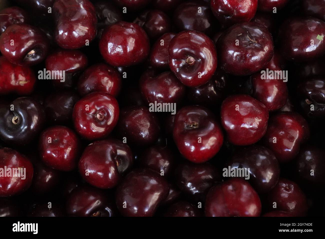 delicious red cherries fruit beautiful tasty nutritious natural food ...