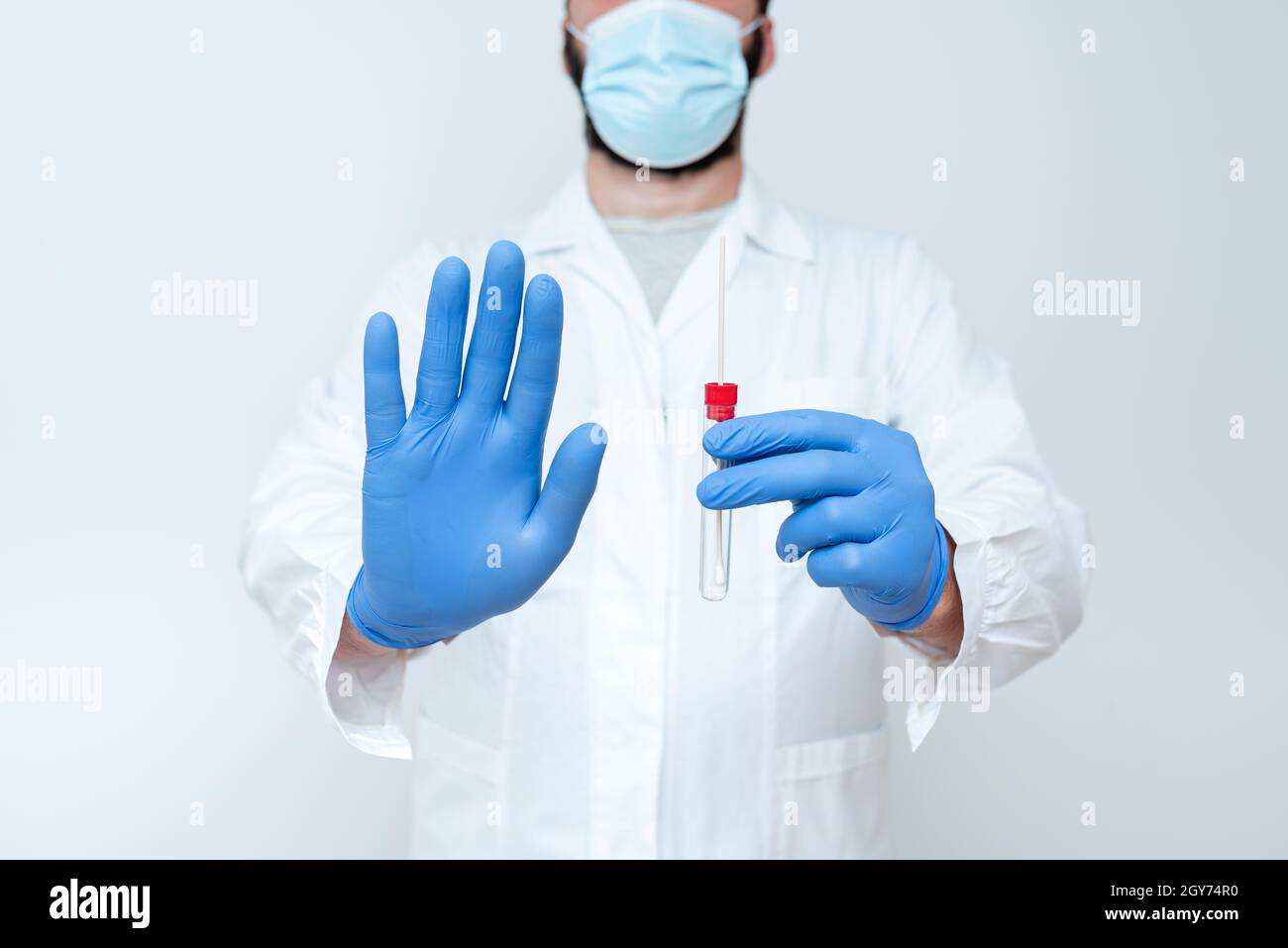 Doctor Explaining Laboratory Test Result, Nurse Gather Specimen For ...