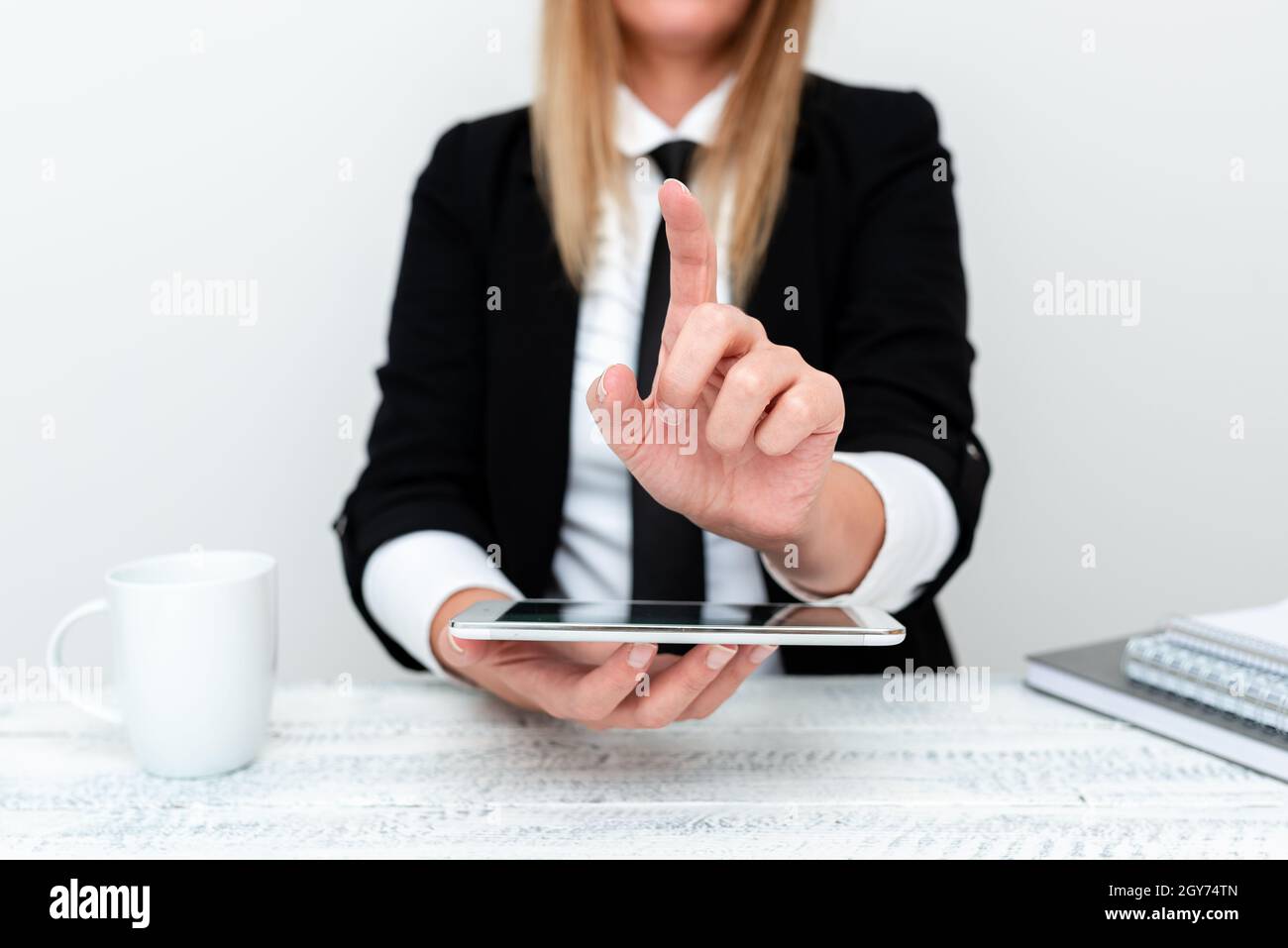 Presenting Corporate Business Data, Discussing Company Problems Stock ...