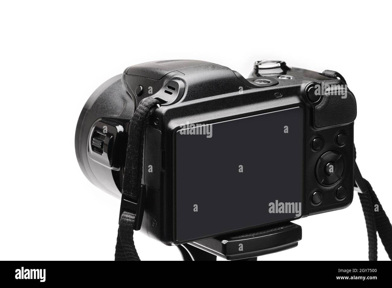 Digital photo camera on an isolated white background Stock Photo - Alamy