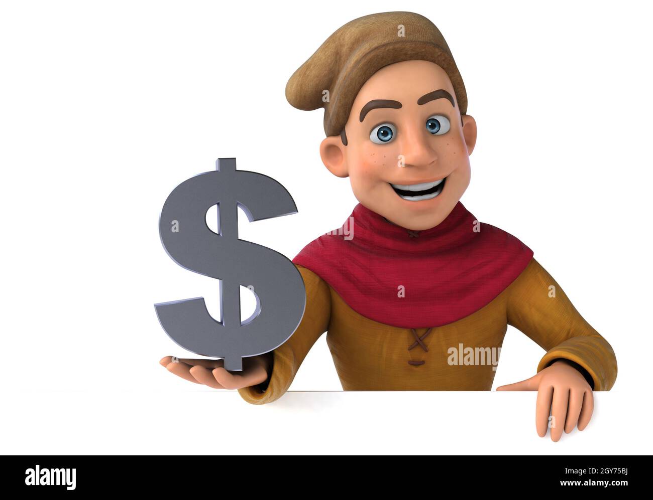 3D Illustration of a medieval historical character Stock Photo - Alamy