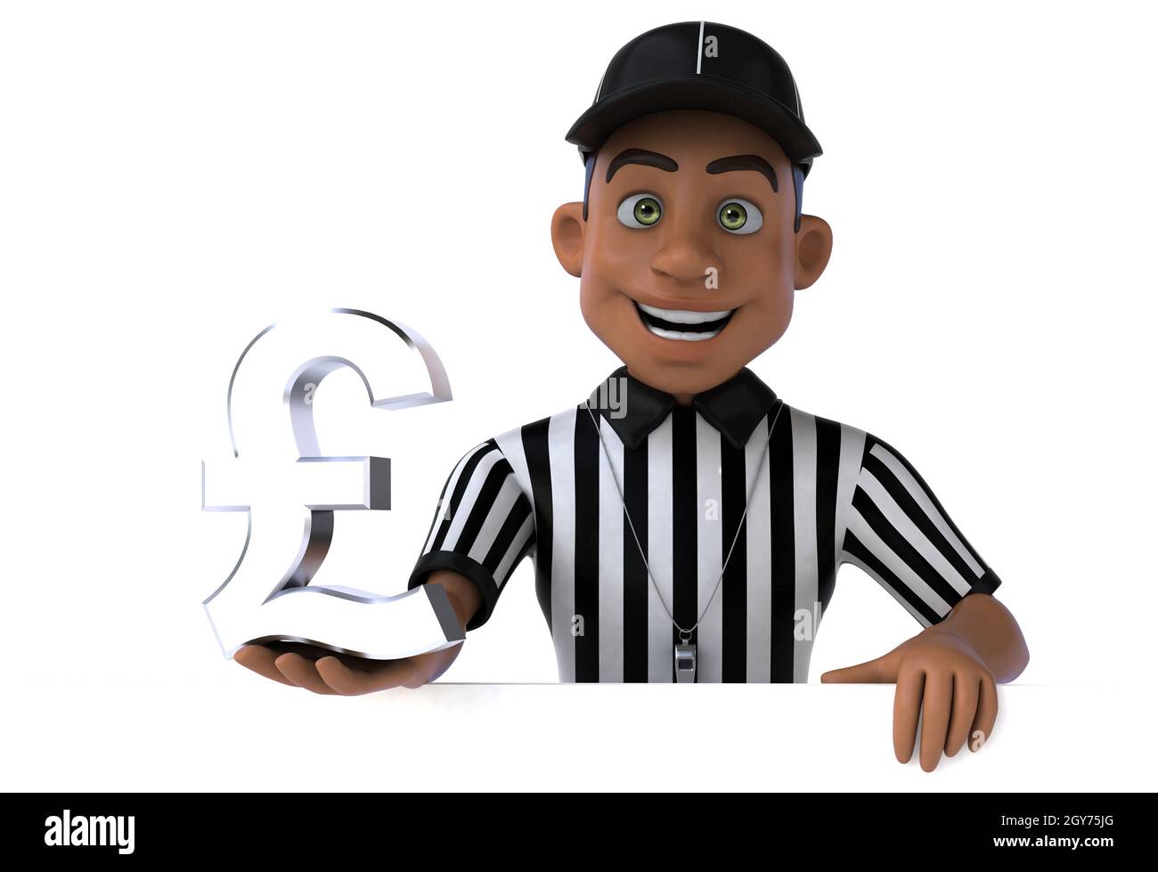 Fun 3D Illustration of an american Referee Stock Photo - Alamy
