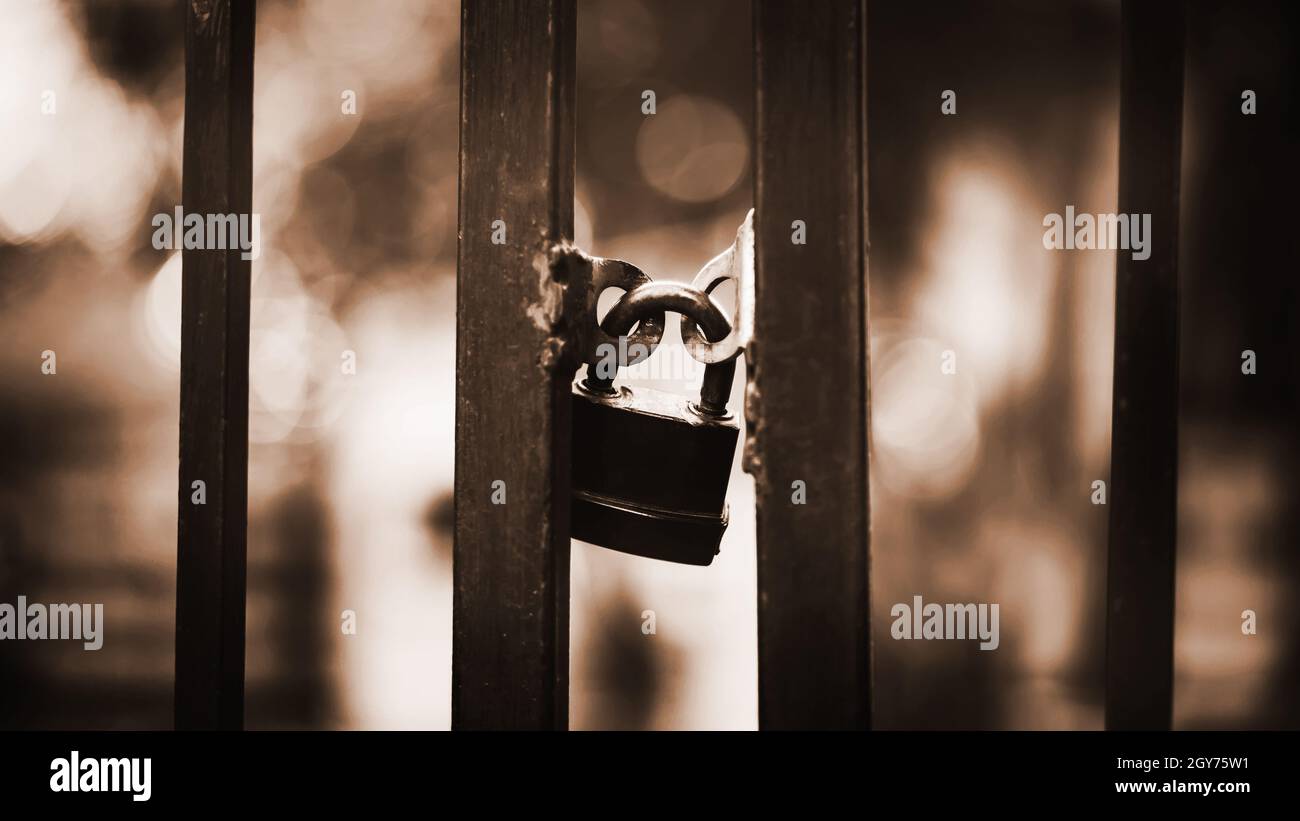 Metal gates prison hi-res stock photography and images - Alamy