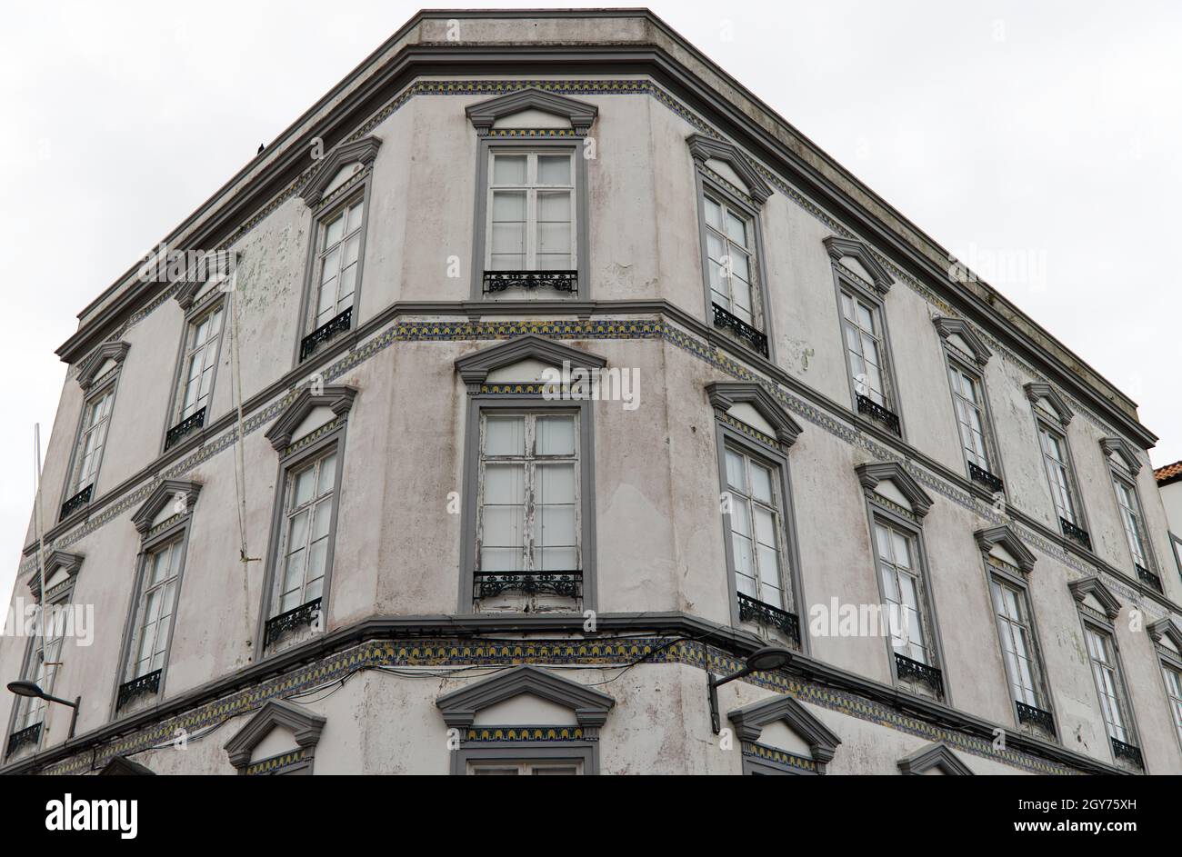 Ancient palaces of Ponta Delgada, Sao Miguel island, Azores Stock Photo ...