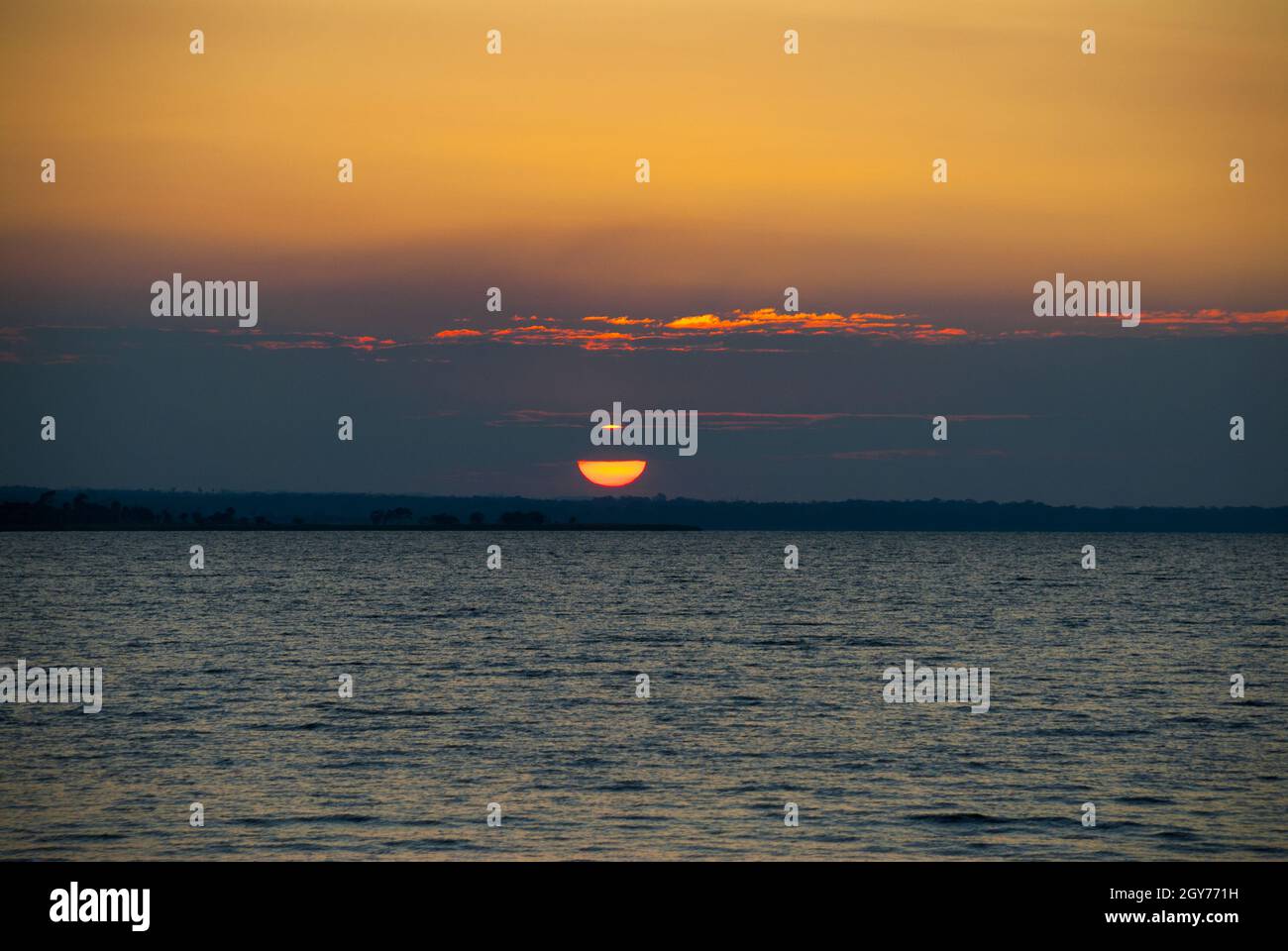 Lake Peten Itza in Guatemala, department of El Peten, Maya biosphere ...