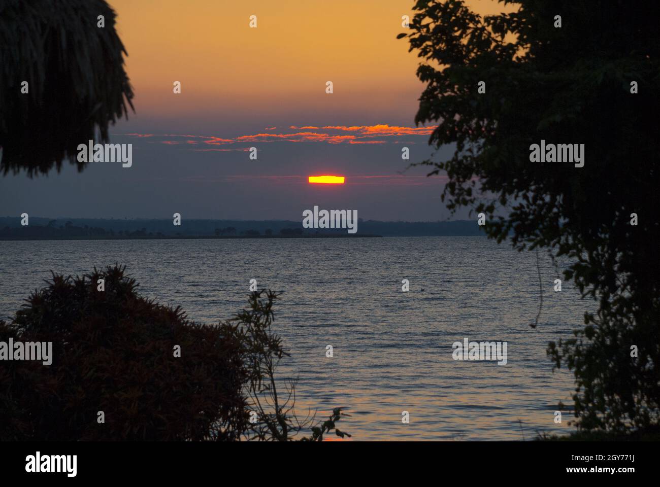 Lake Peten Itza in Guatemala, department of El Peten, Maya biosphere ...