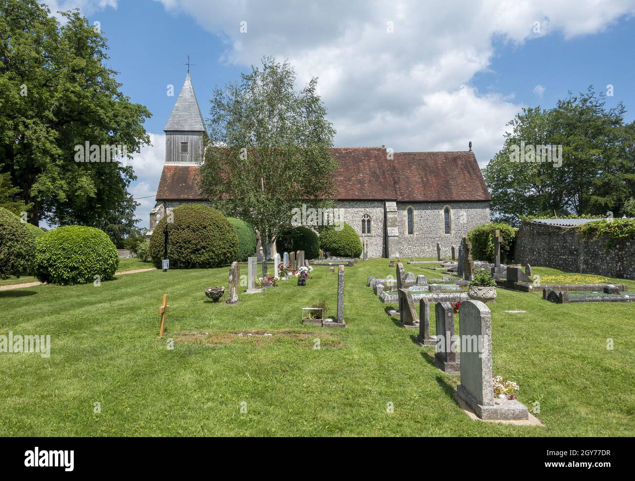 St Peter and St Paul's Church in the village of Exton in the Meon ...