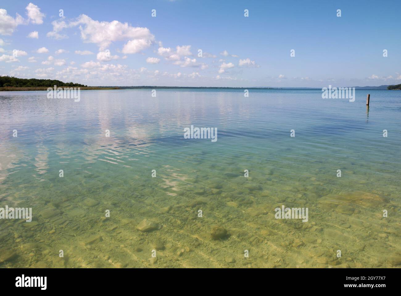 Lake Peten Itza in Guatemala, department of El Peten, Maya biosphere ...