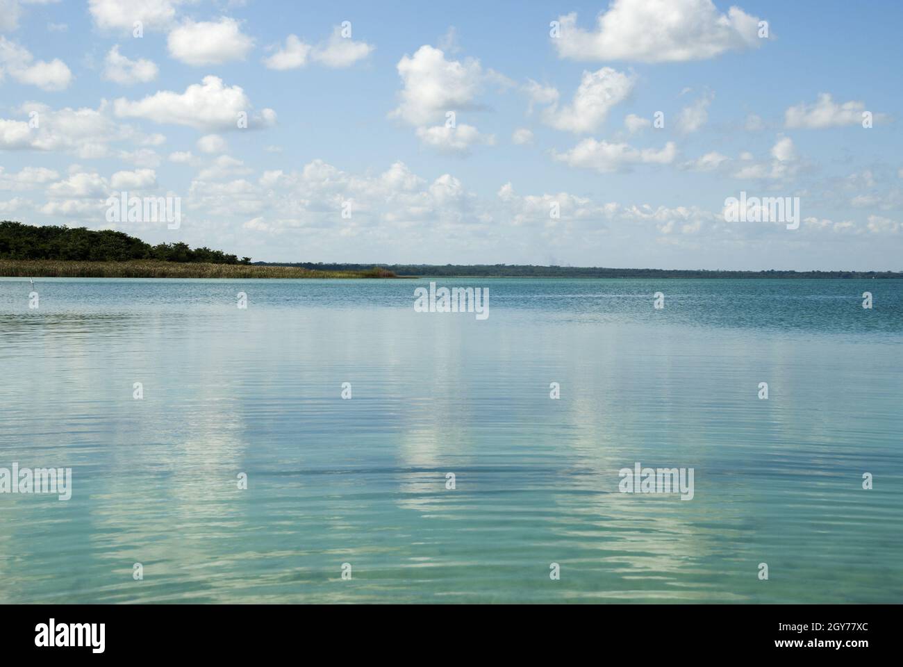 Lake Peten Itza in Guatemala, department of El Peten, Maya biosphere ...
