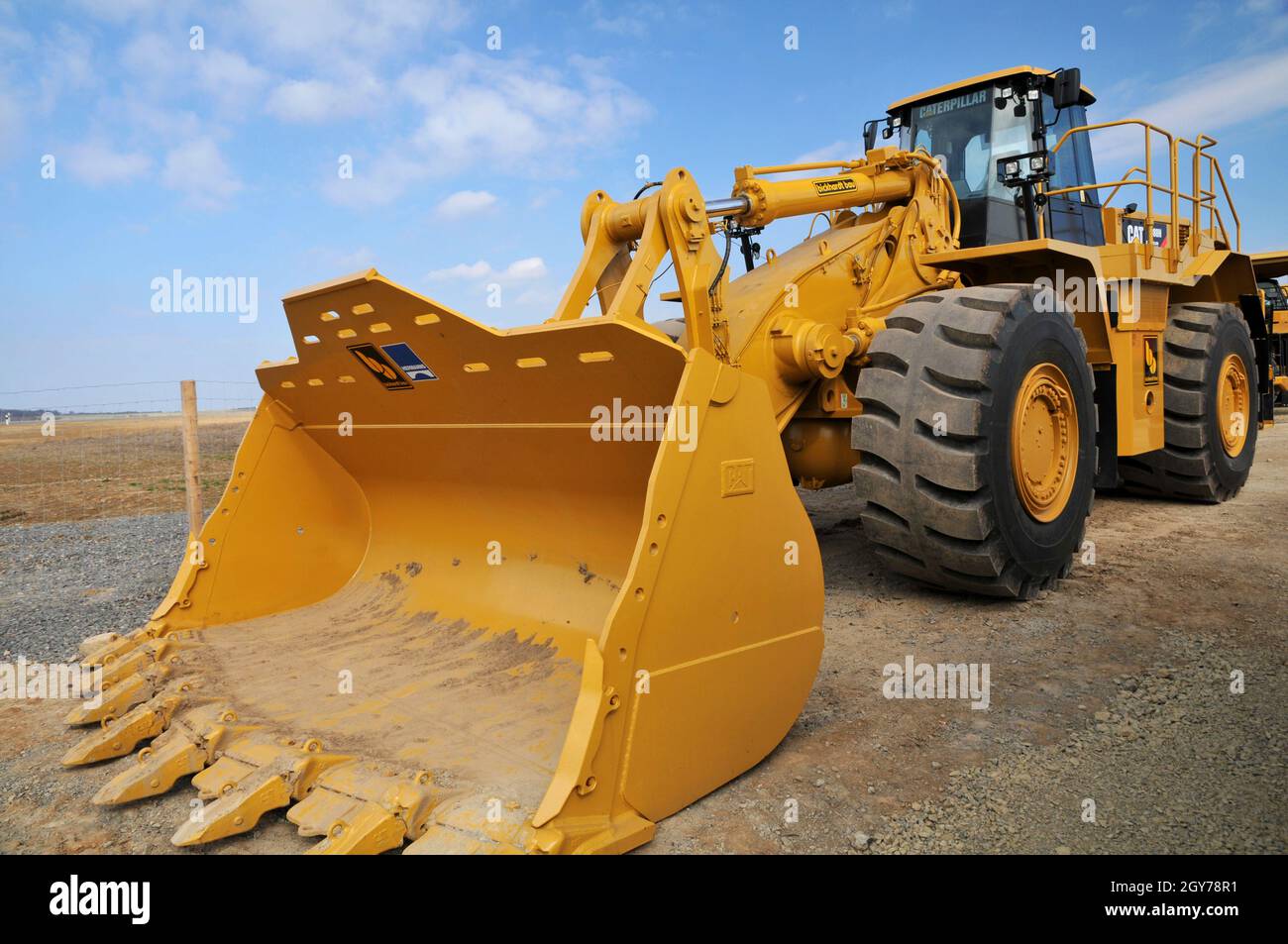 Wheel Loader On Construction Site Stock Photo - Alamy