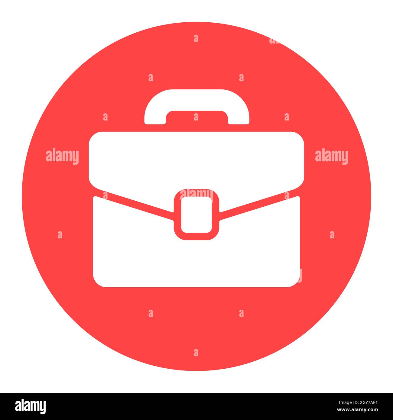 Briefcase vector white glyph icon. Business sign. Graph symbol for your ...
