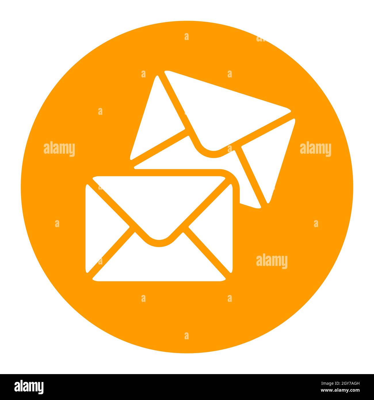 Mail outline white glyph icon. Workspace sign. Graph symbol for your ...