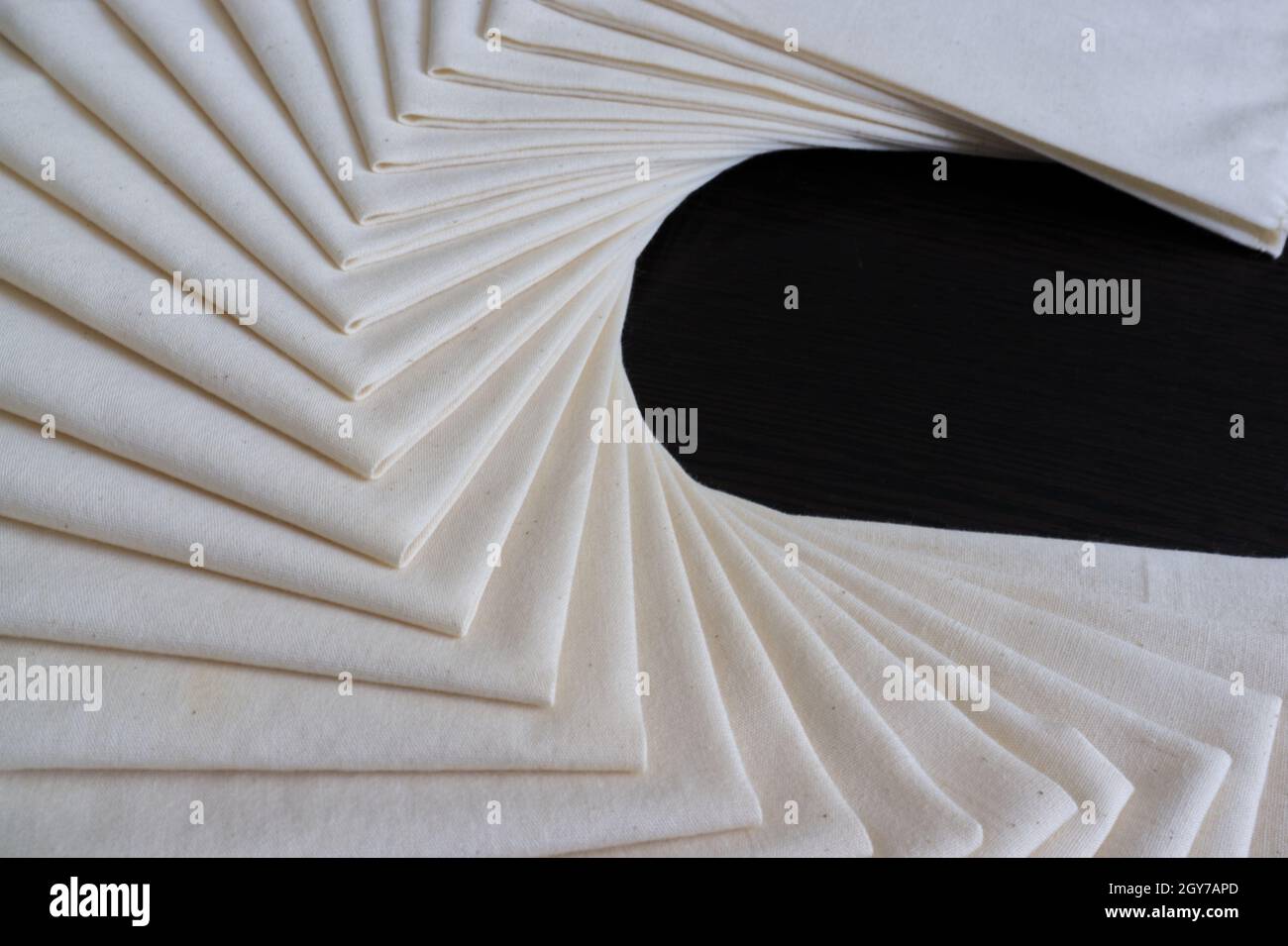 White Fabric folded of stacked . Fabric texture background . Concept ...