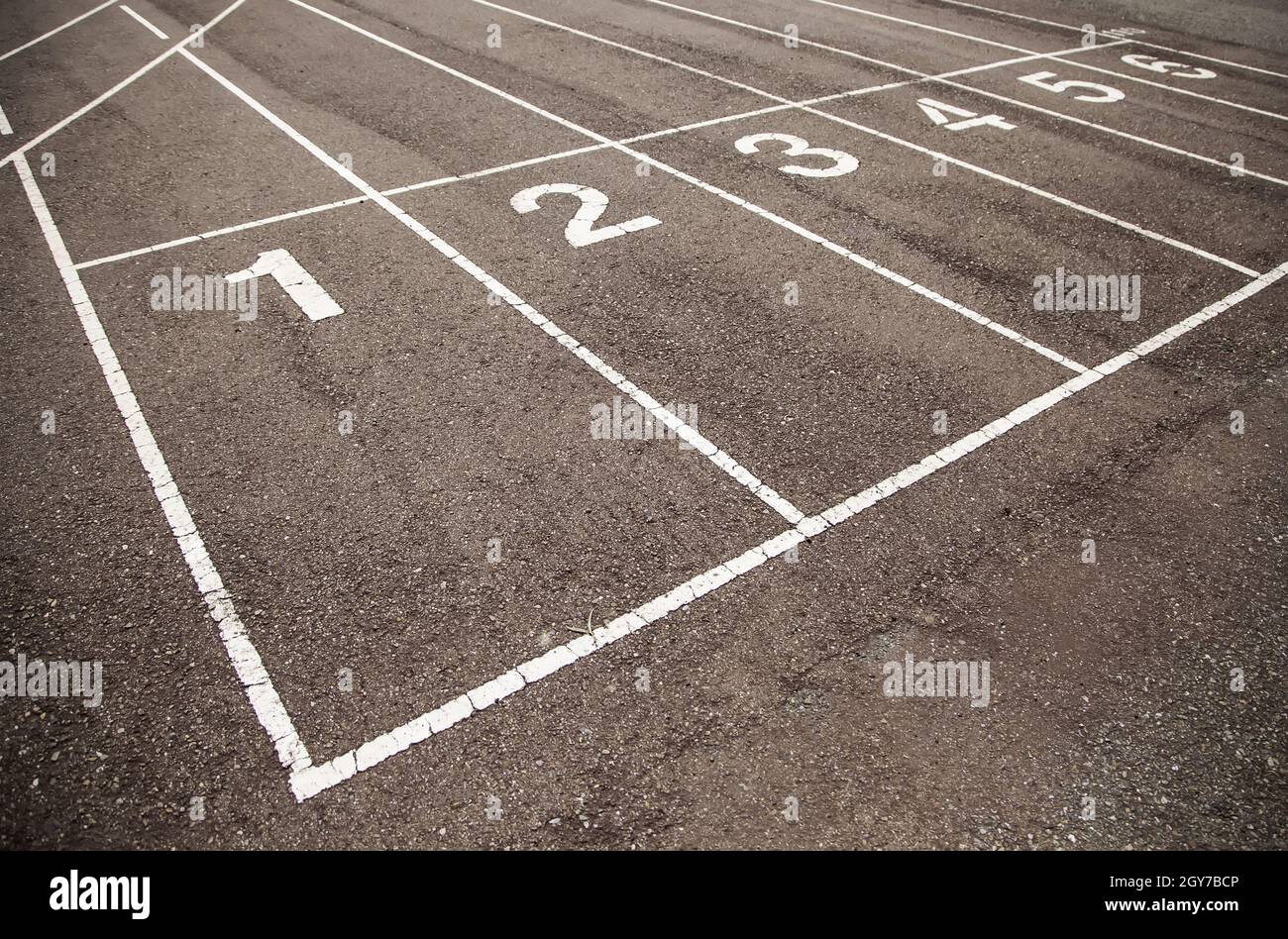 Detail of track for sports and running, healthy life and competition ...
