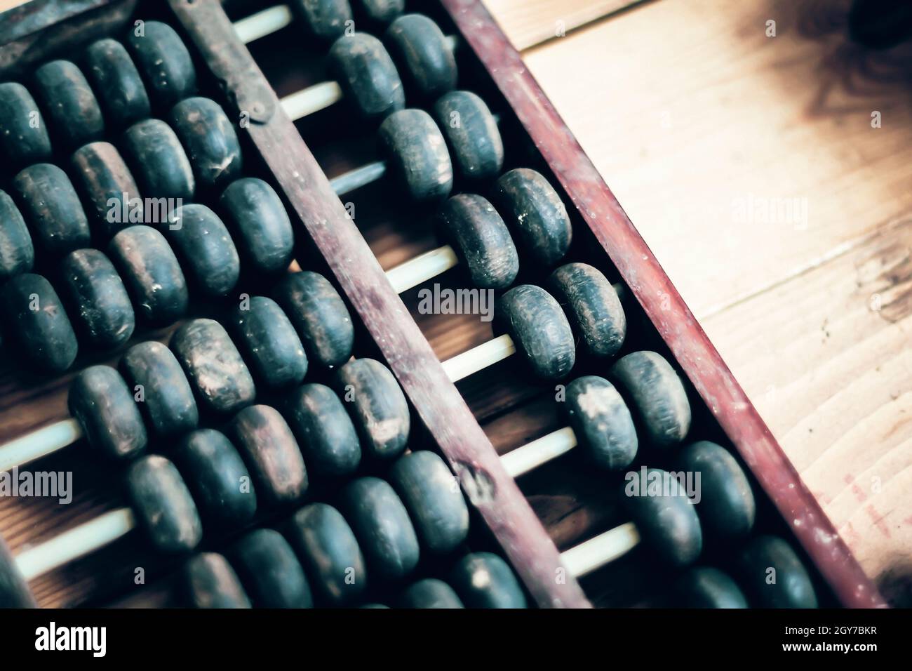 Old abacus. Chinese traditional calculator. Picture financial concept ...