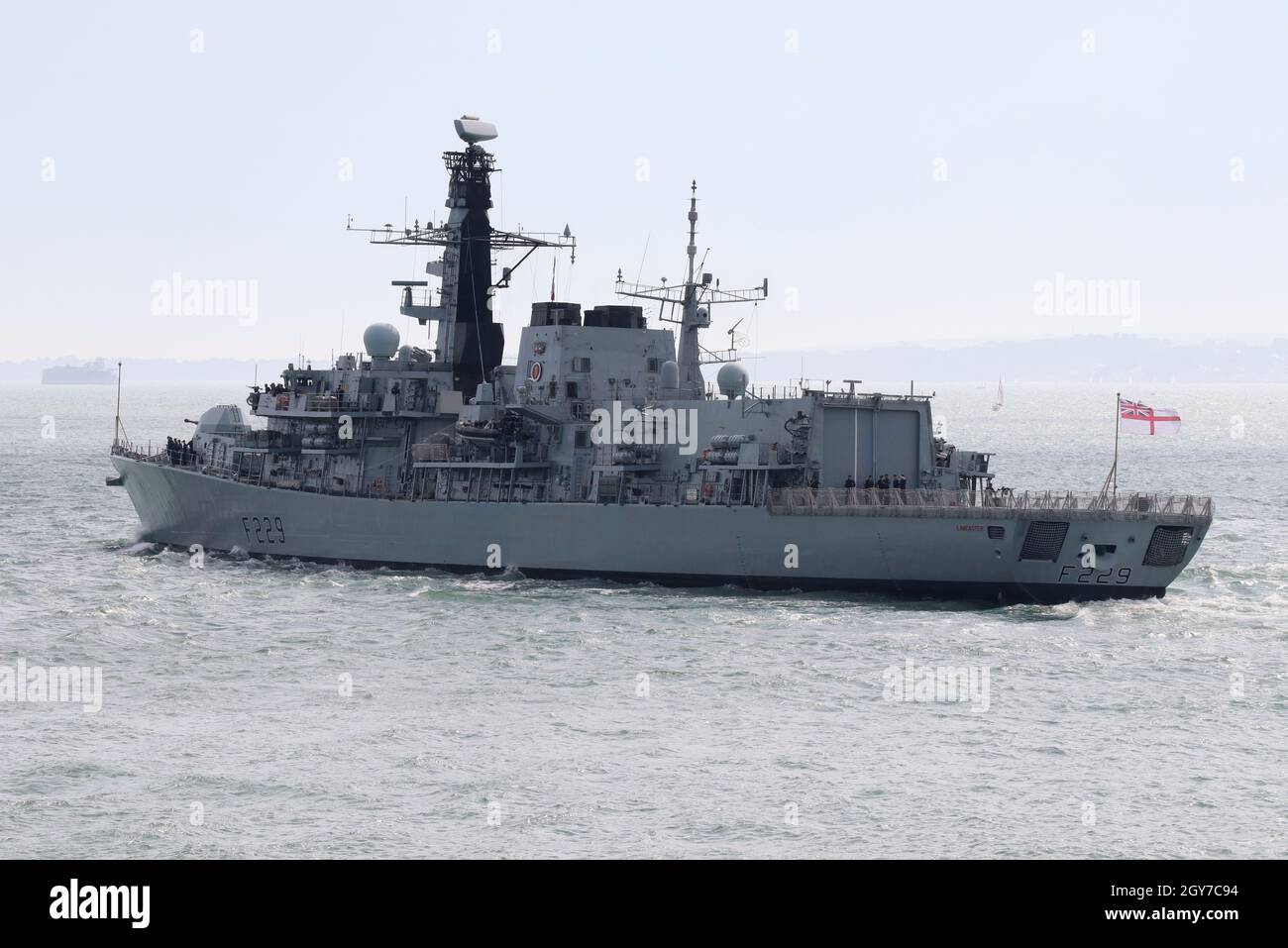 The Royal Navy Duke class Type 23 anti-submarine frigate HMS LANCASTER ...
