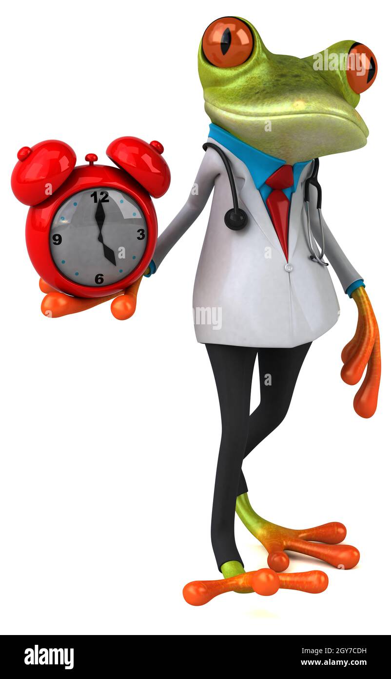 Frog doctor - 3D Illustration Stock Photo - Alamy