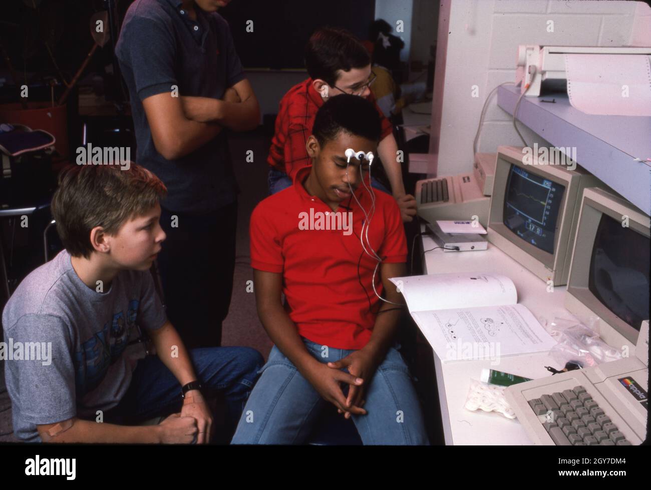 Austin Texas USA, circa 1989: Middle school students perform ...