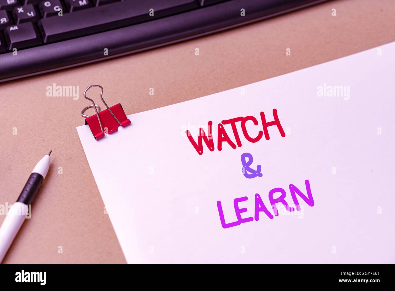 Writing displaying text Watch And Learn, Internet Concept demonstrating ...