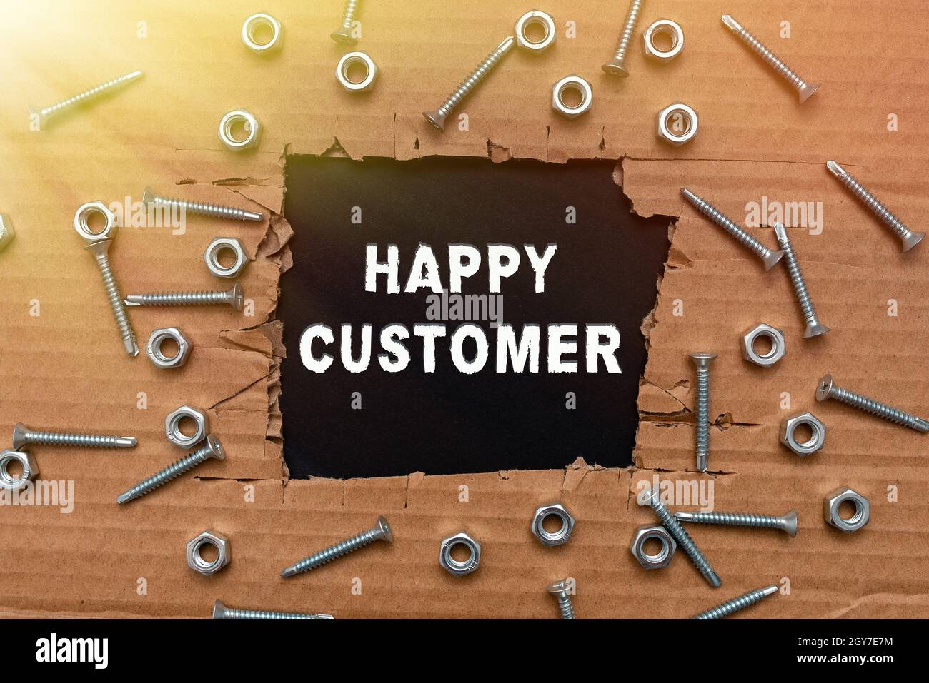 Inspiration showing sign Happy Customer, Word for highest satisfaction ...