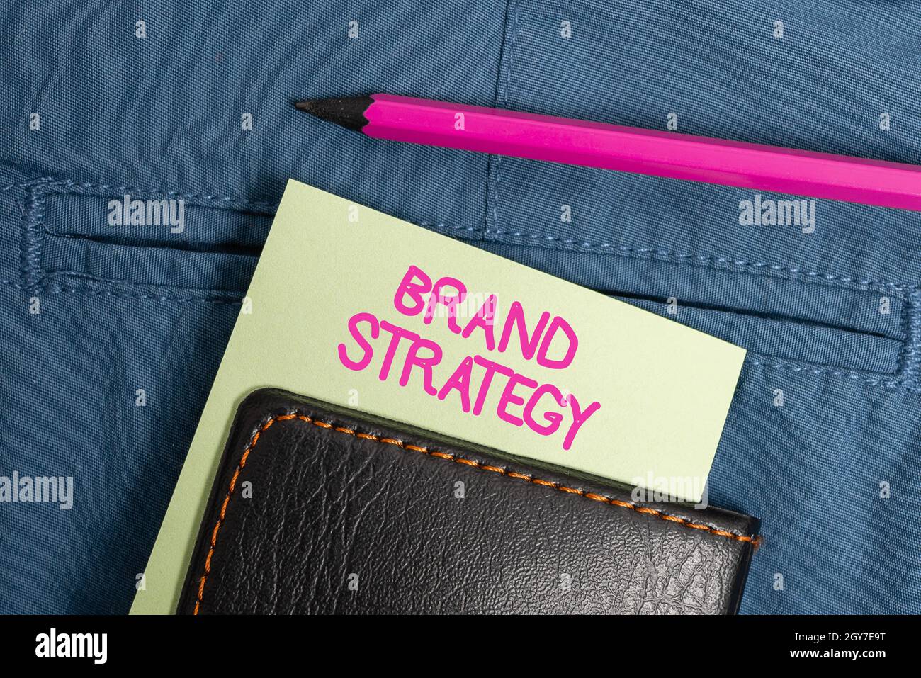 Handwriting text Brand Strategy, Business showcase longterm plan ...