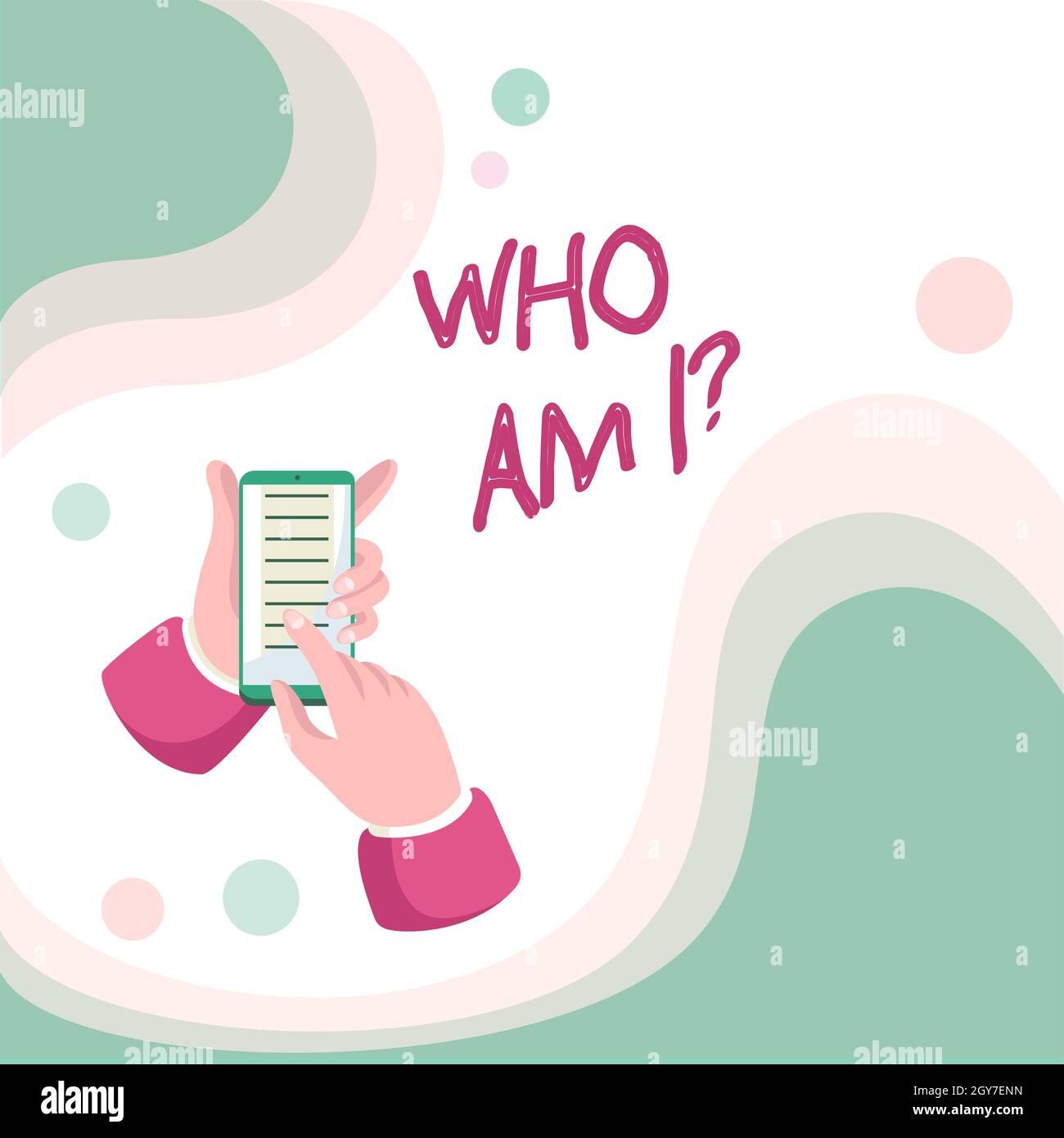 Writing displaying text Who Am I Question, Business idea asking about ...