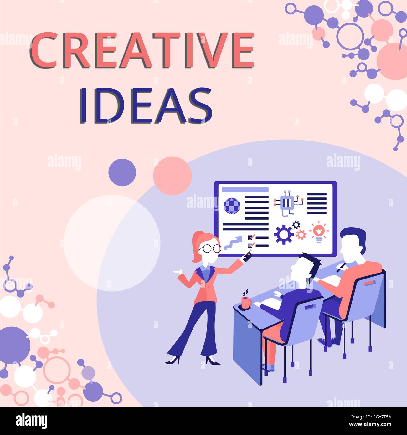 Handwriting text Creative Ideas, Business overview Unique strategy for ...