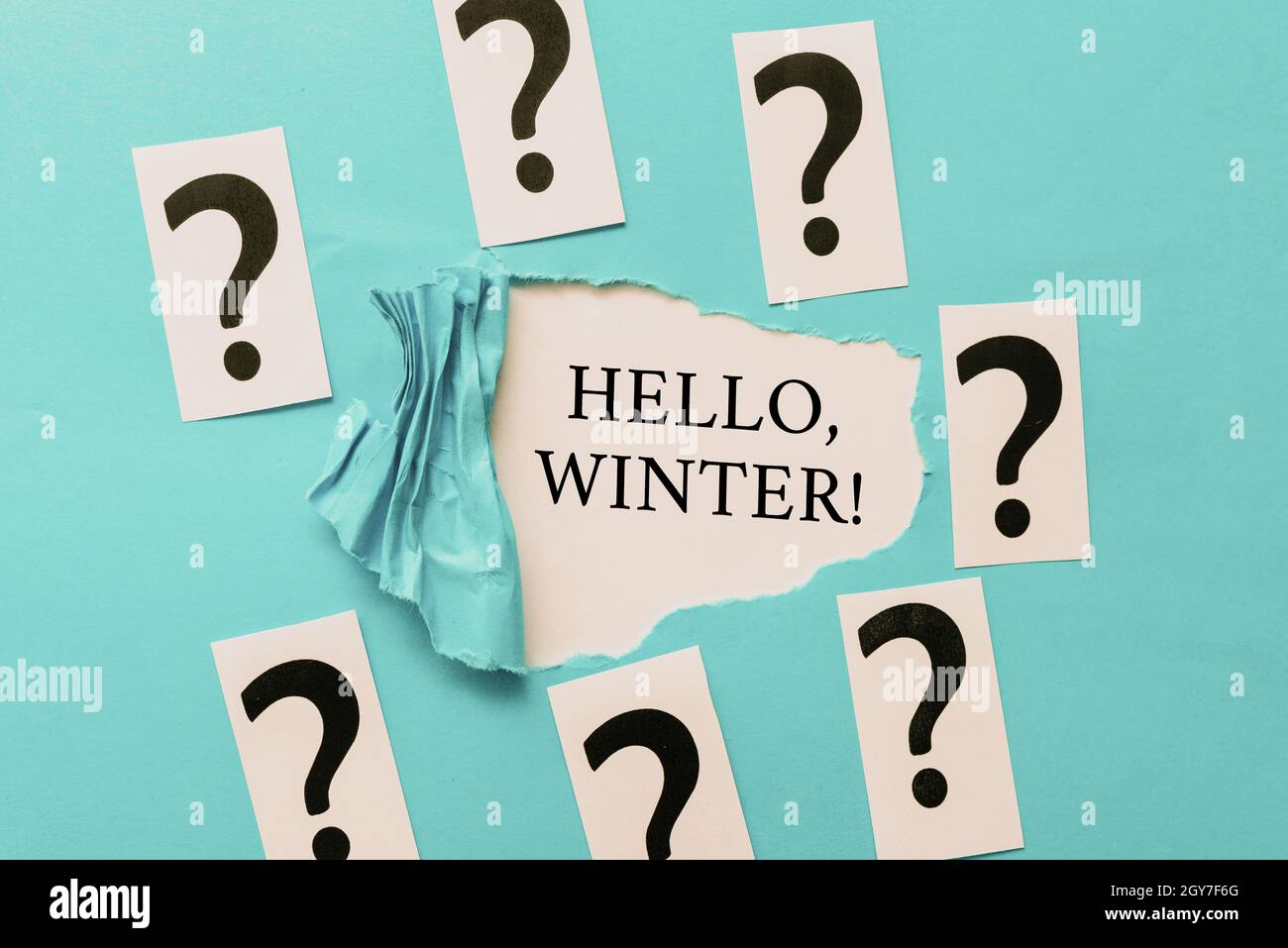 Sign displaying Hello, Winter, Word for greeting used when the cold ...