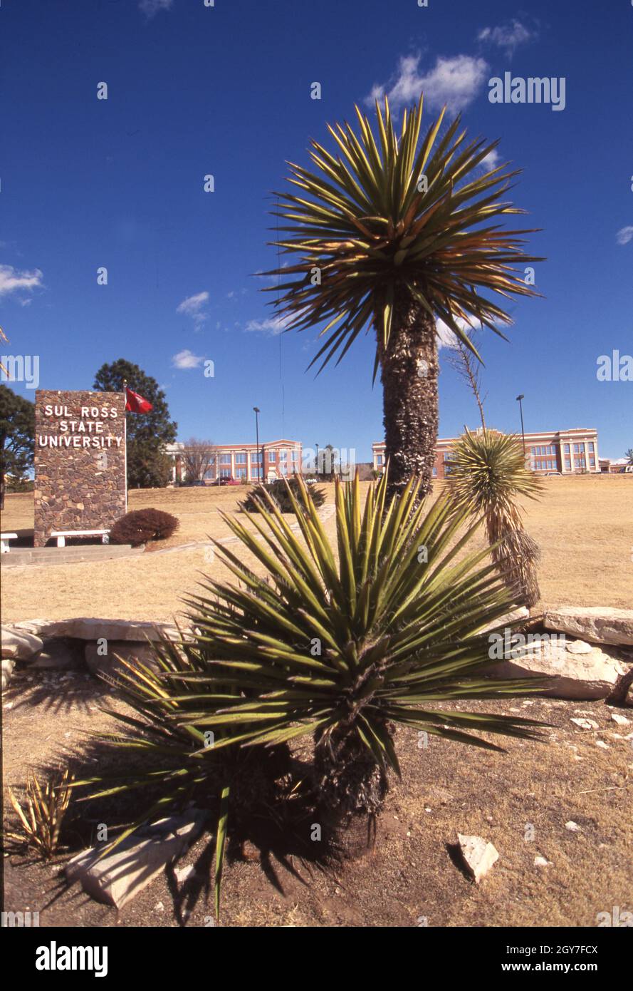 Alpine Texas USA, October 1994: Academic buildings at campus of Sul ...