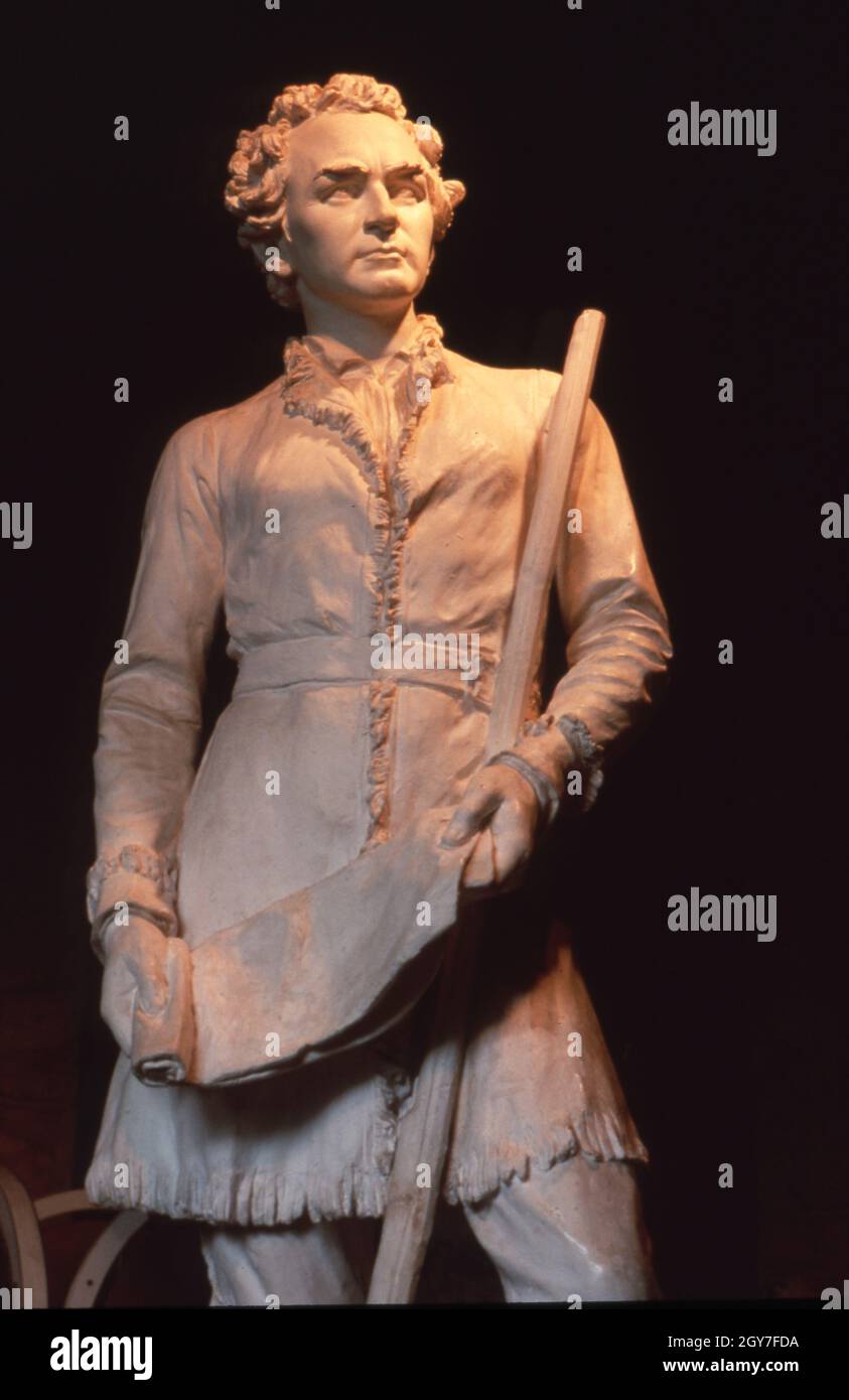 Austin Texas USA, April 1994: Statue of Stephen F. Austin, by sculptor ...