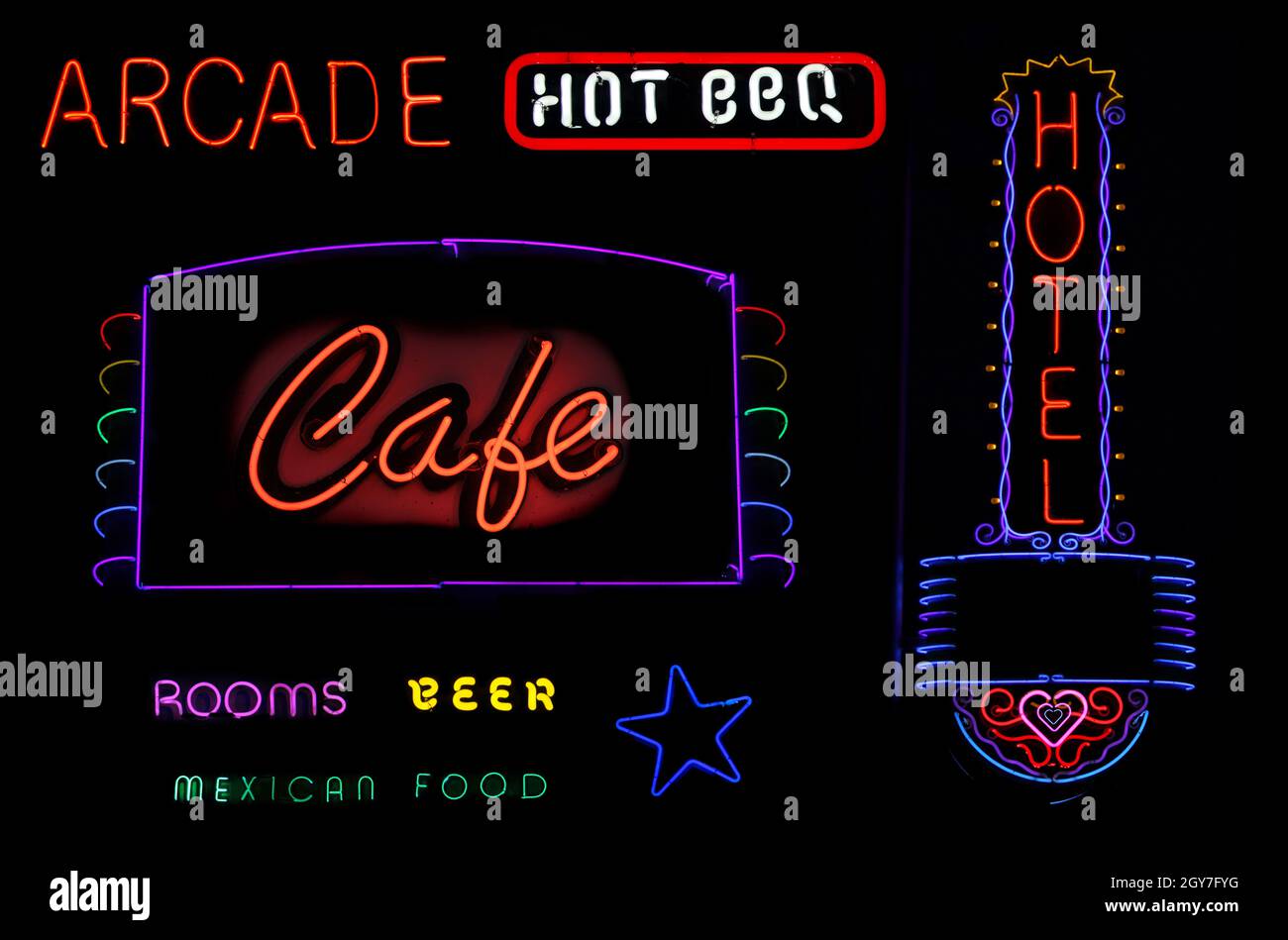 Club cafe mexican food sign hi-res stock photography and images - Alamy