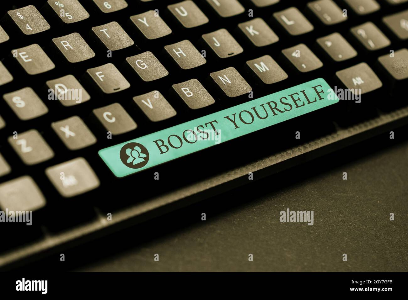 Text showing inspiration Boost Yourself, Business overview delivering a ...