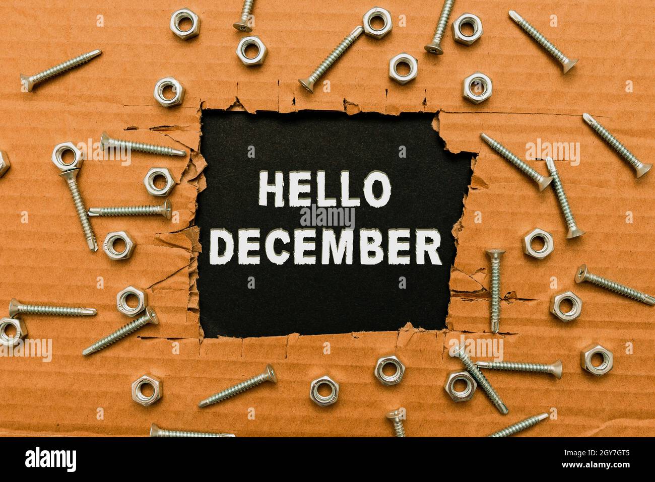 Hand writing sign Hello December, Business concept greeting used when ...