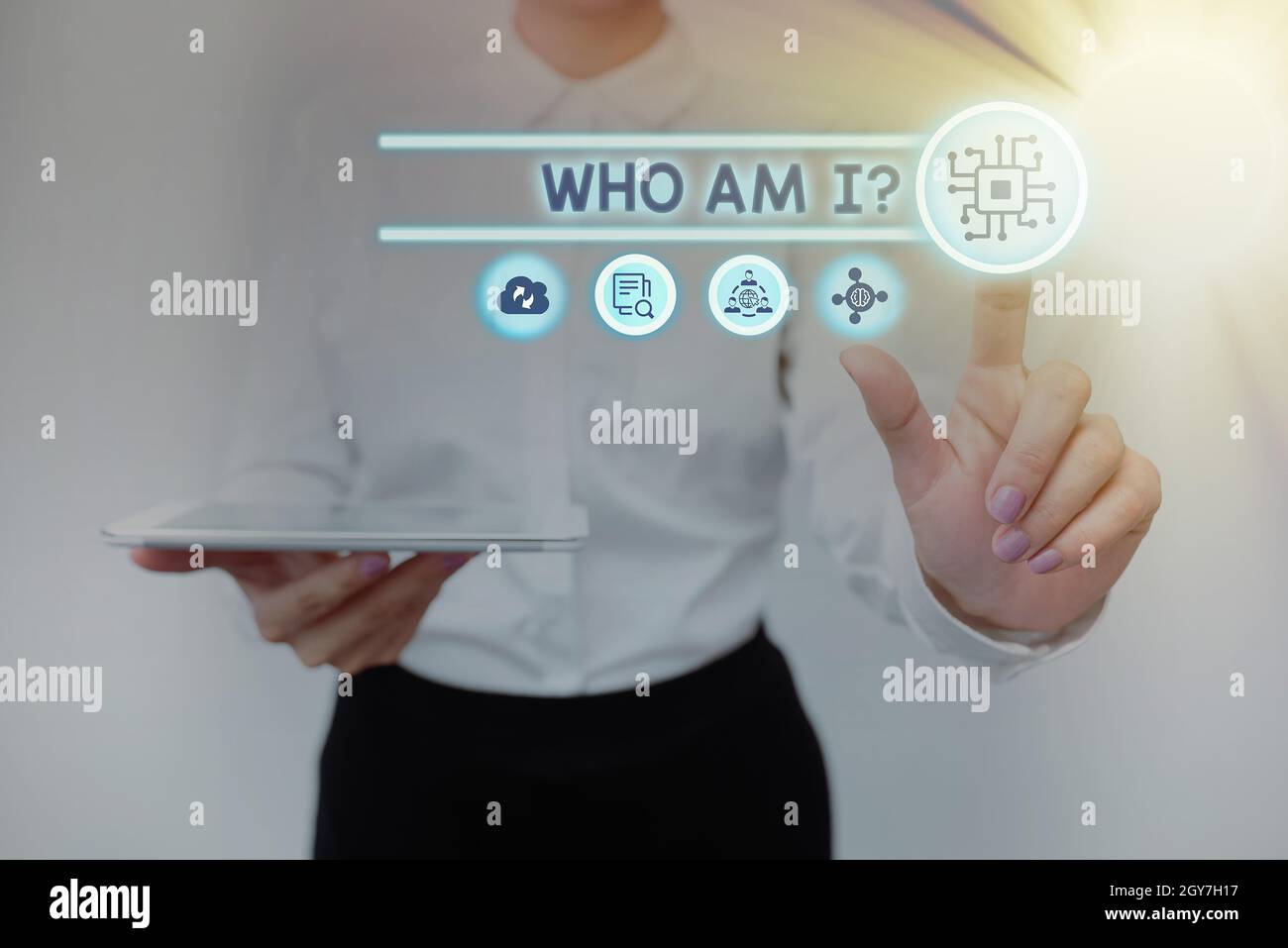 Inspiration showing sign Who Am I Question, Business idea asking about ...