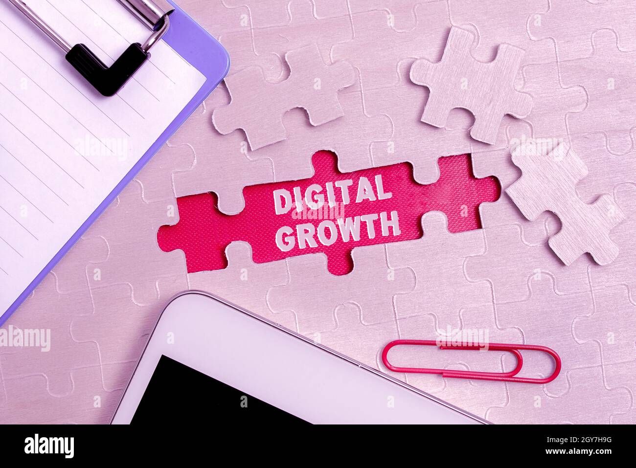 Hand writing sign Digital Growth, Internet Concept early stages of ...