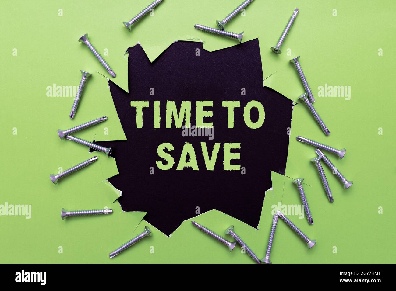 Sign displaying Time To Save, Conceptual photo to do something more ...
