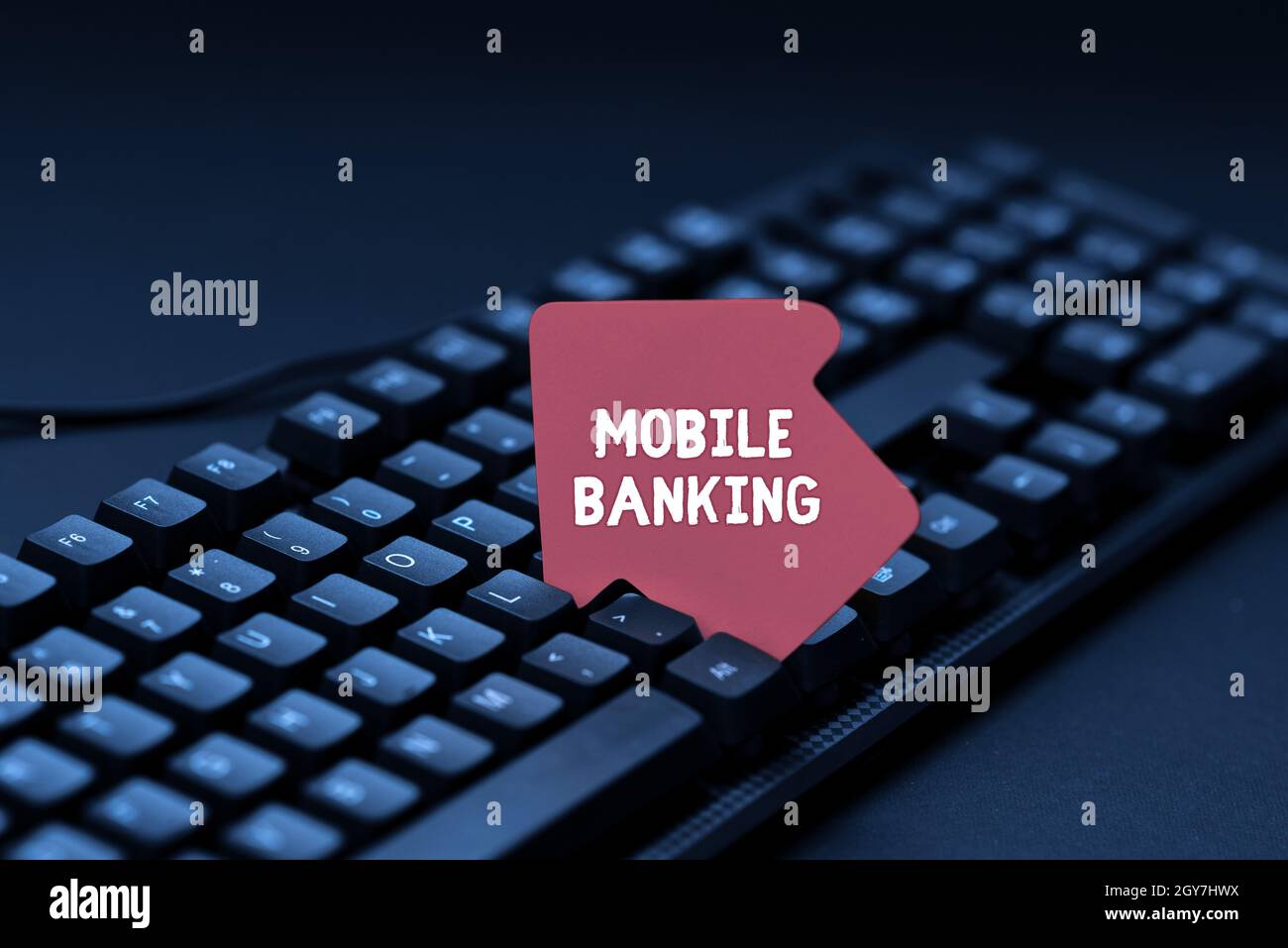 Writing displaying text Mobile Banking, Conceptual photo to create ...