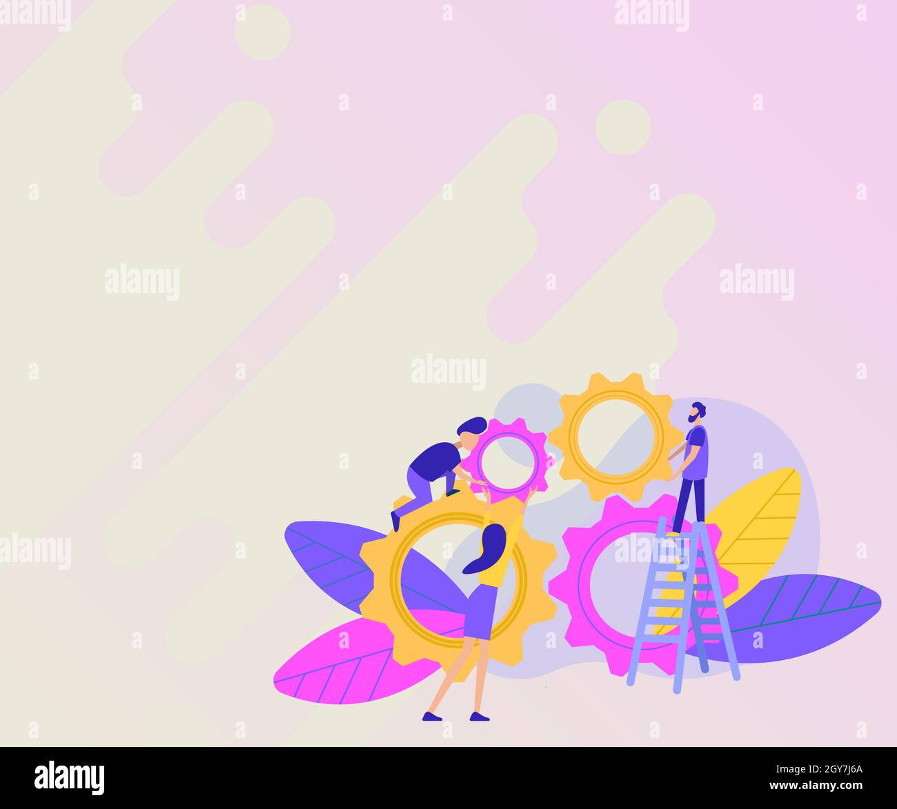 Abstract Helping Build Community, Society Working Together Concept ...