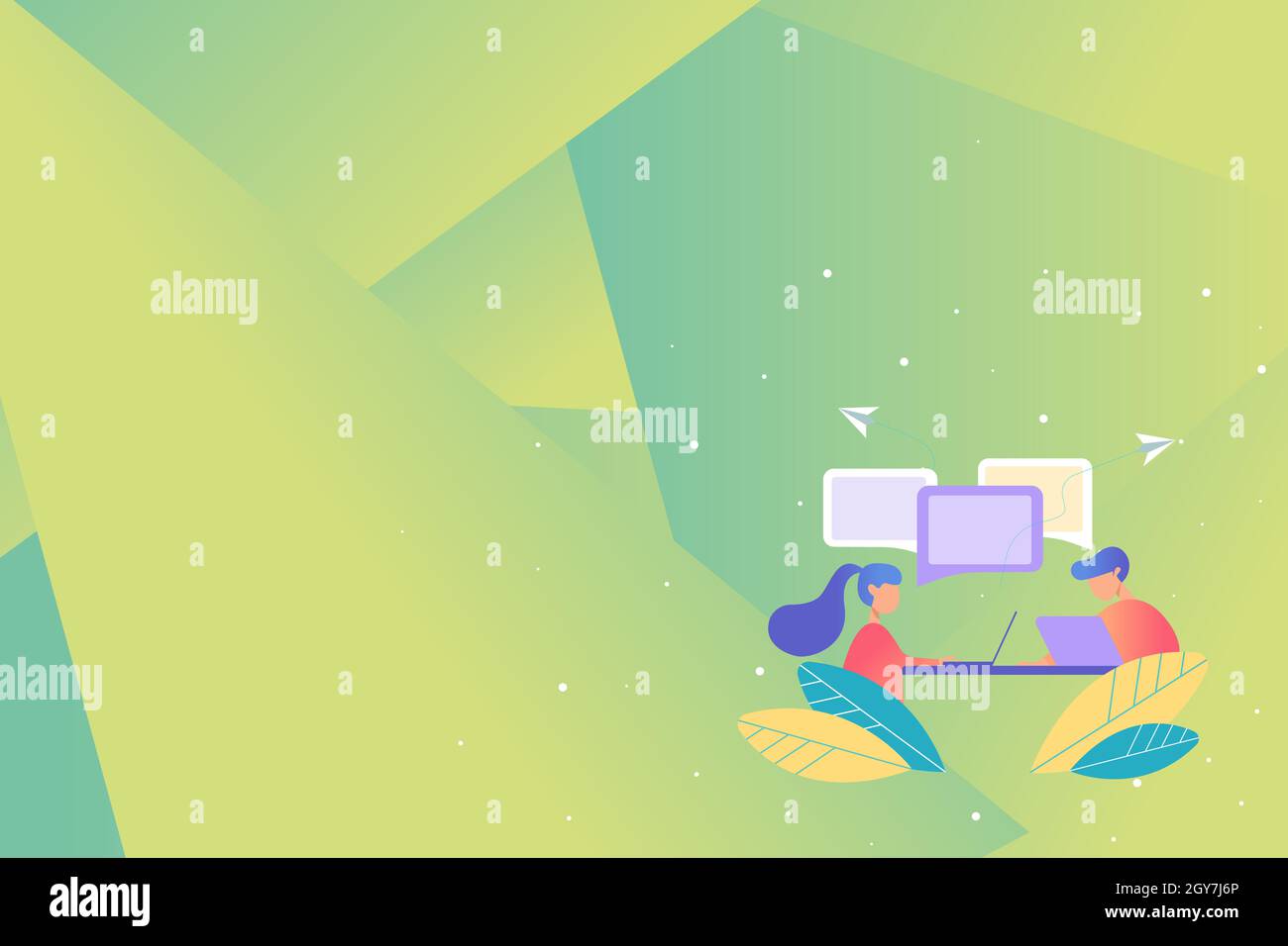 Abstract Conversation And Interview, Global Connectivity Concept Stock ...