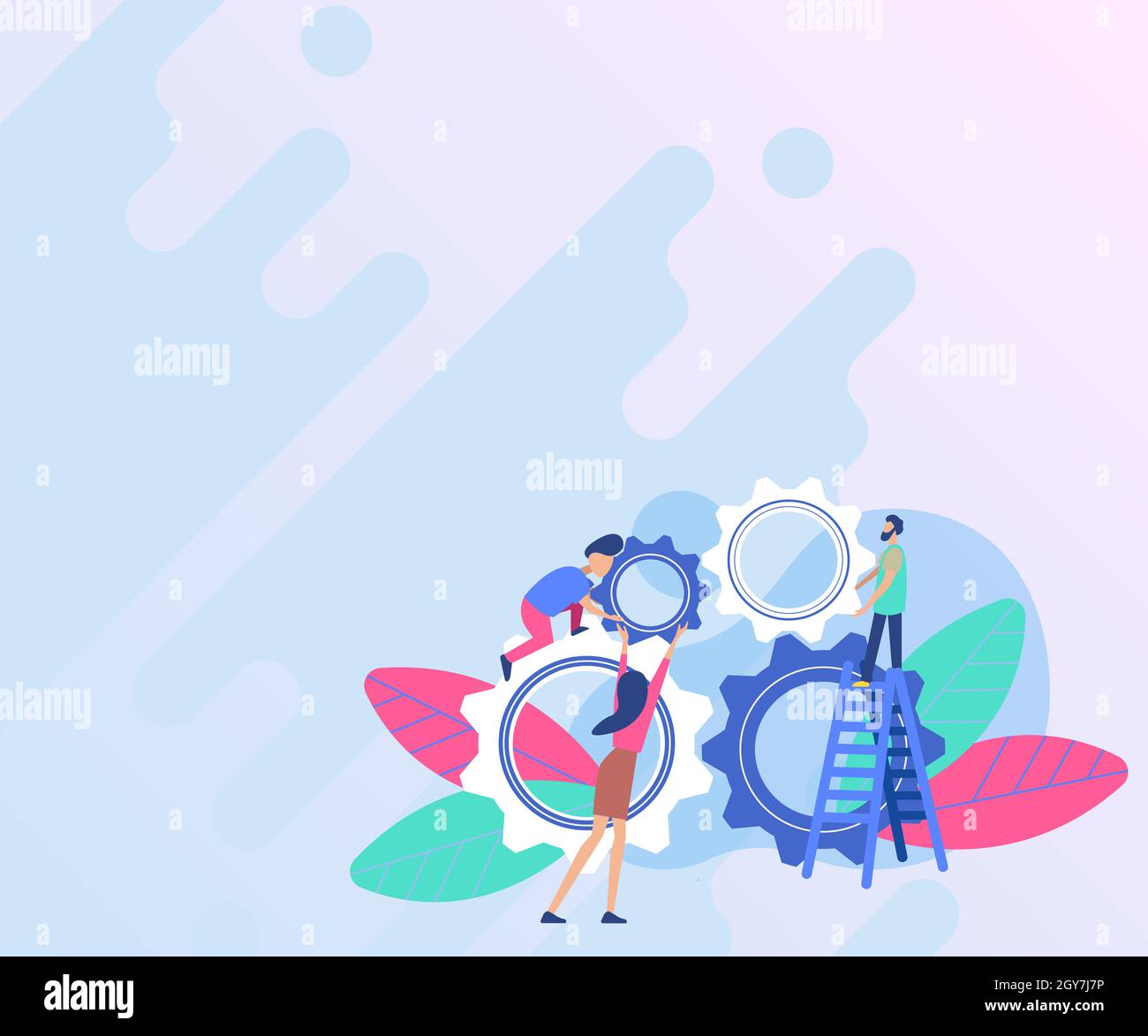 Abstract Helping Build Community, Society Working Together Concept ...