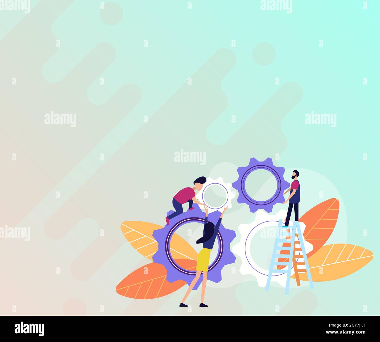 Abstract Helping Build Community, Society Working Together Concept ...