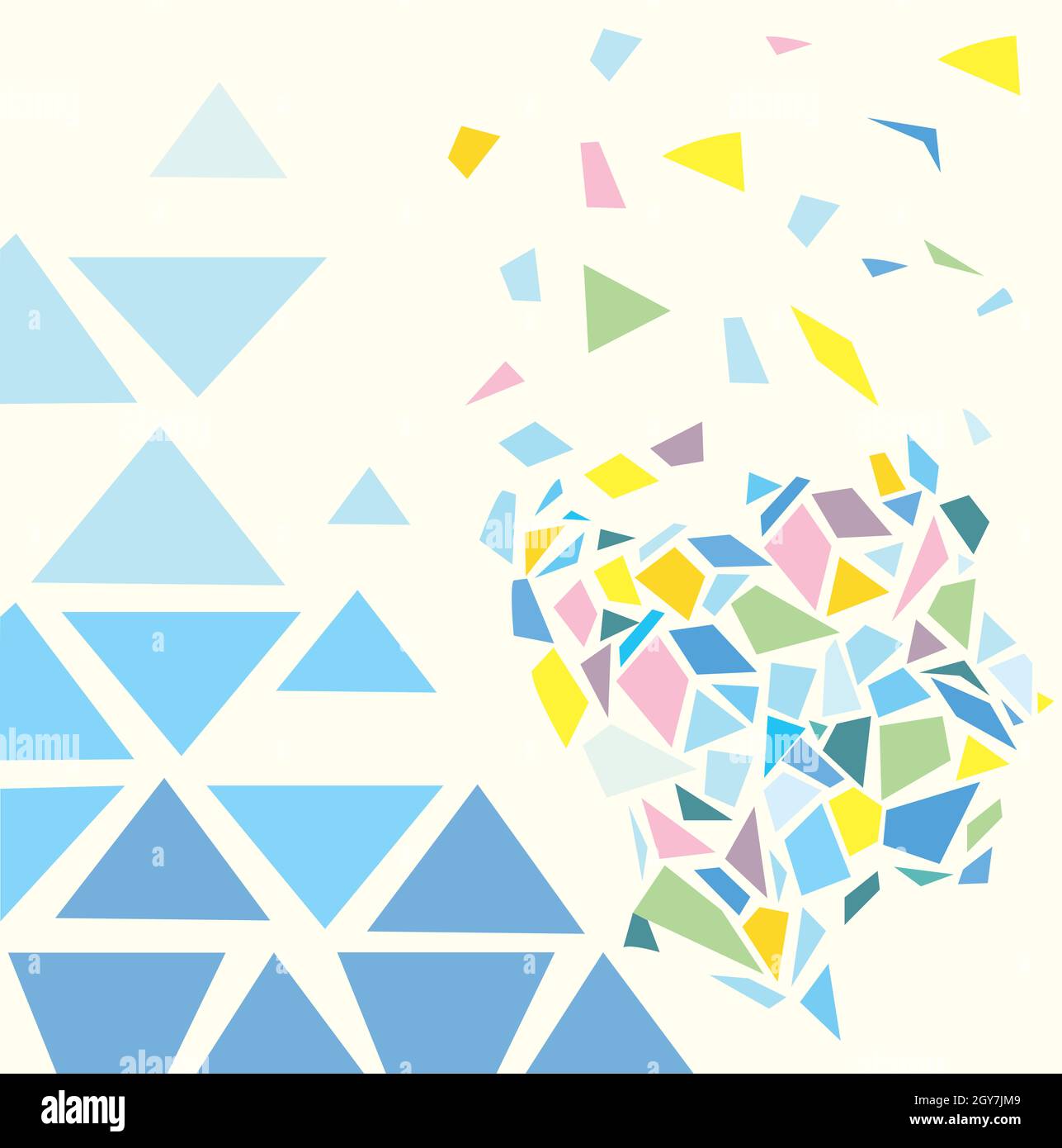 Colorful Wallpaper Image, Shatter Effect Design, Geometric Pattern ...