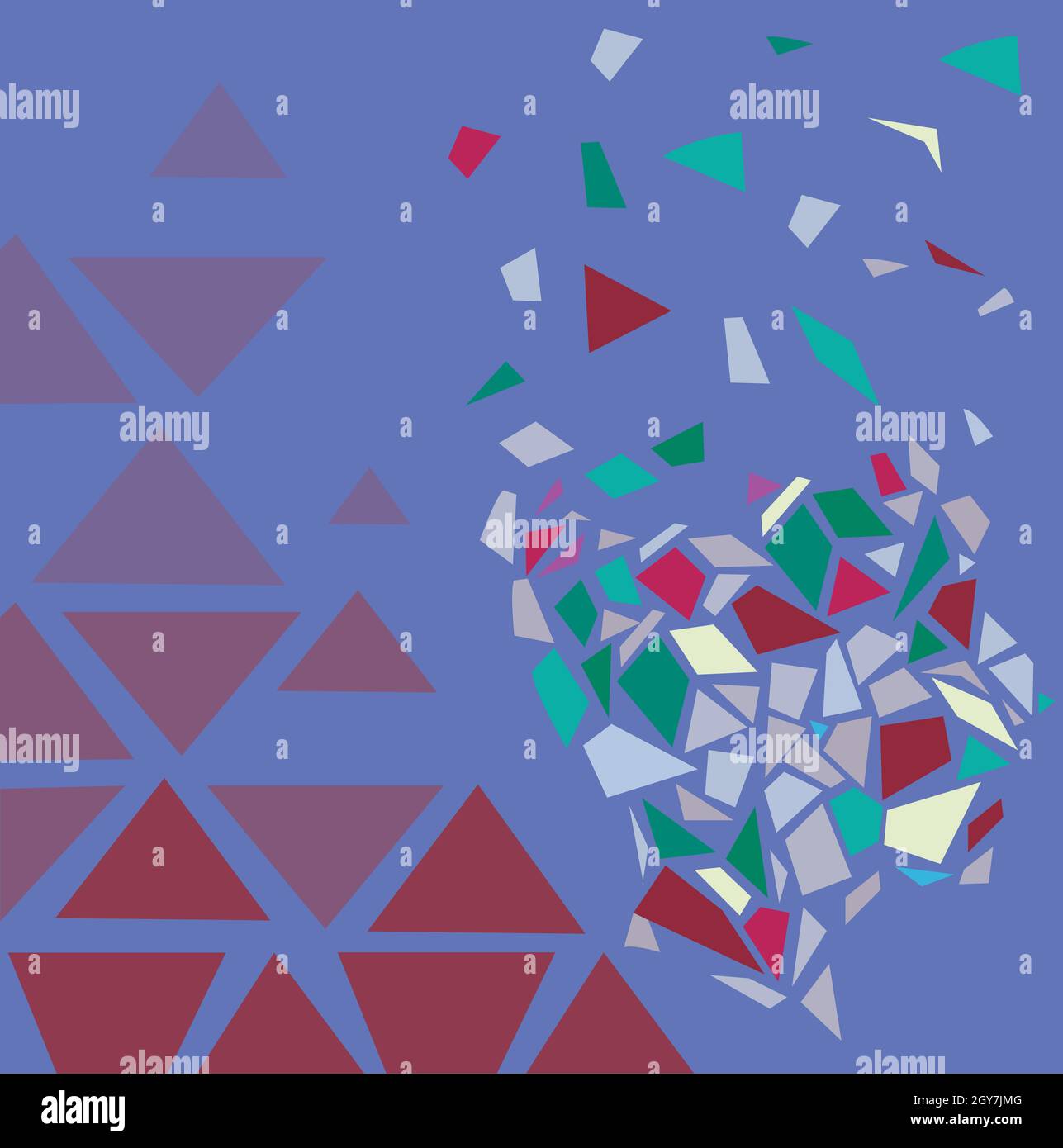 Colorful Wallpaper Image, Shatter Effect Design, Geometric Pattern ...