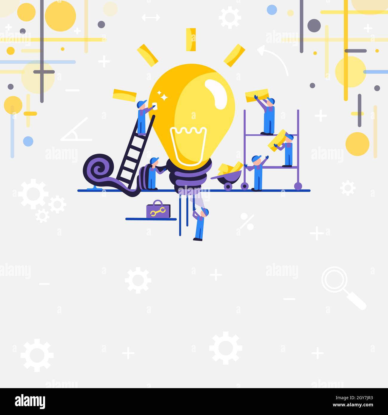 Abstract Working Together For Better Results, Group Effort Concept ...