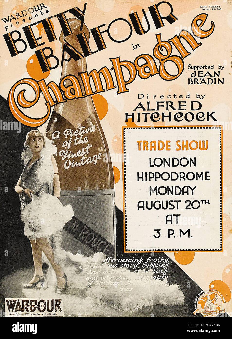 Champagne Year 1928 UK Director: Alfred Hitchcock American poster Stock ...