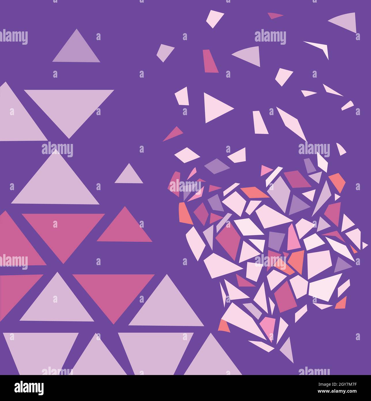 Colorful Wallpaper Image, Shatter Effect Design, Geometric Pattern ...